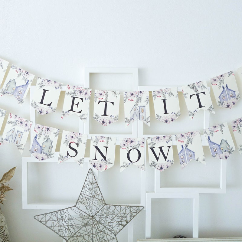 Let It Snow Banner - Etsy