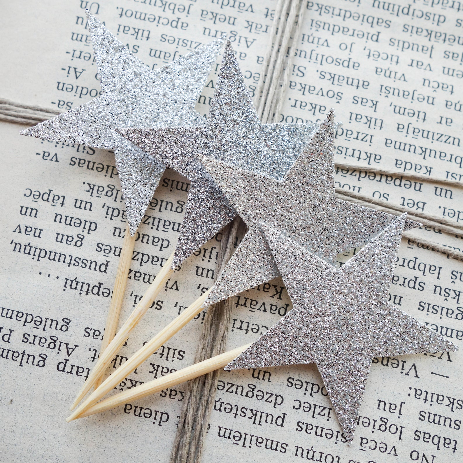 Glitter Cupcake Toppers Silver Cupcake Toppers Silver - Etsy