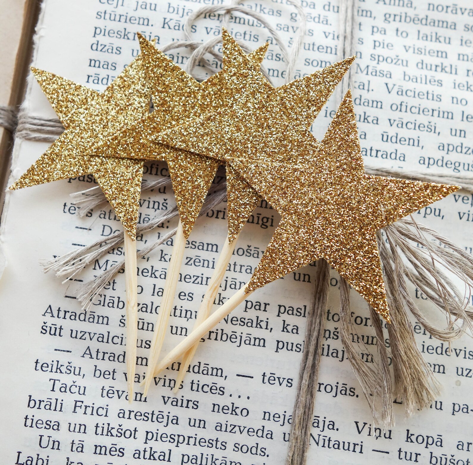 Glitter cupcake toppers gold cupcake toppers gold glitter | Etsy