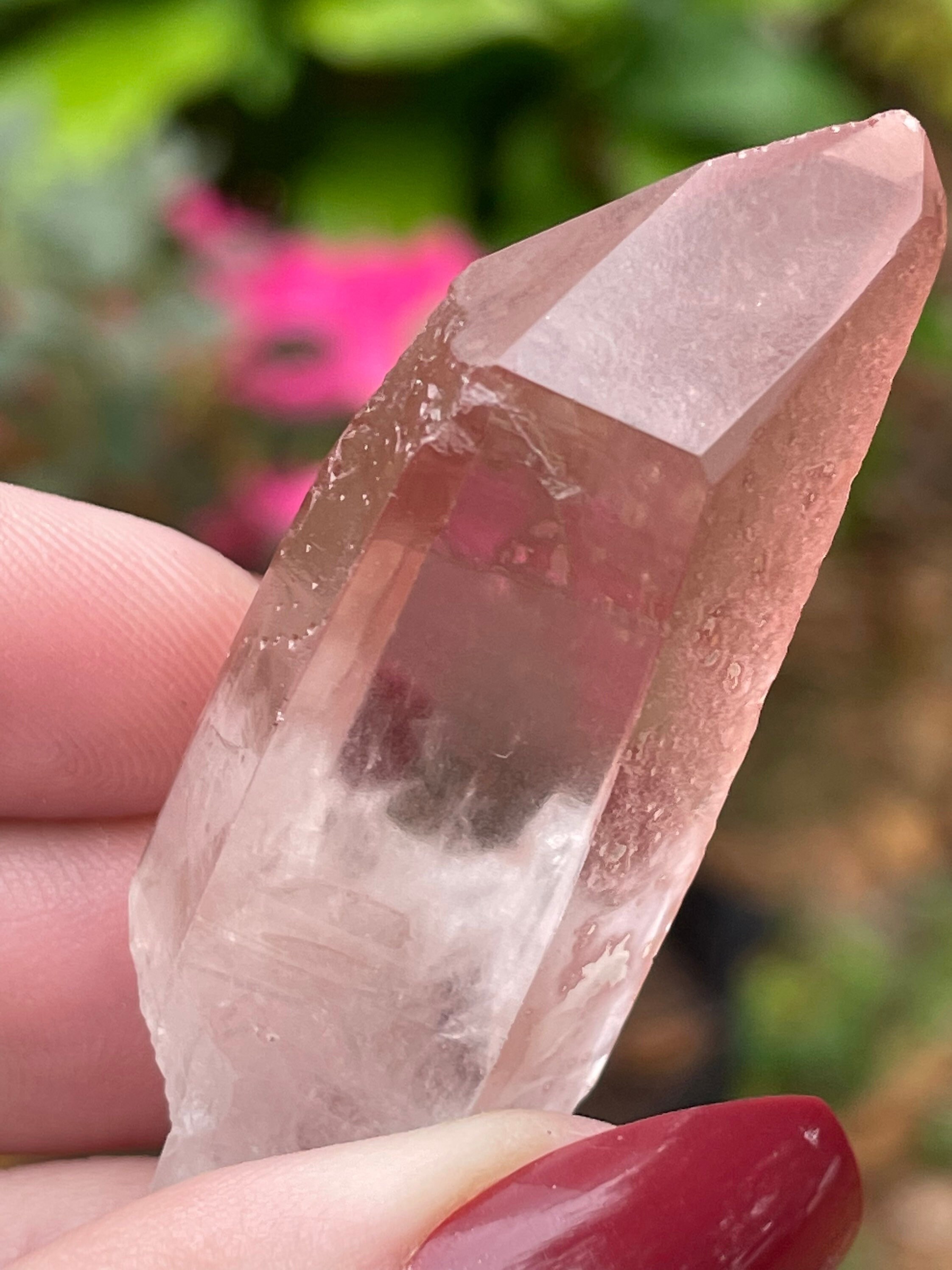 rare stone Rare Lemurian pink Quartz crystal Rare gemstone Scarlet ...