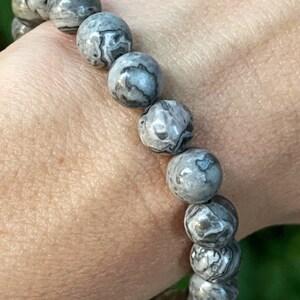 Map Jasper Natural Stone Bracelet / Handmade to Order / Personalization ...