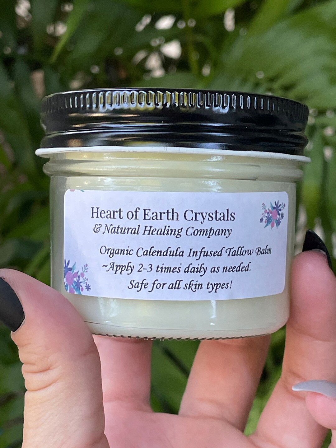 4 Oz Calendula Infused Tallow Balm, Organic Eczema Relief Ointment, All ...