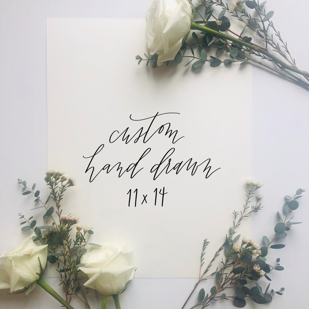 Custom Calligraphy Print 11x14 - Etsy