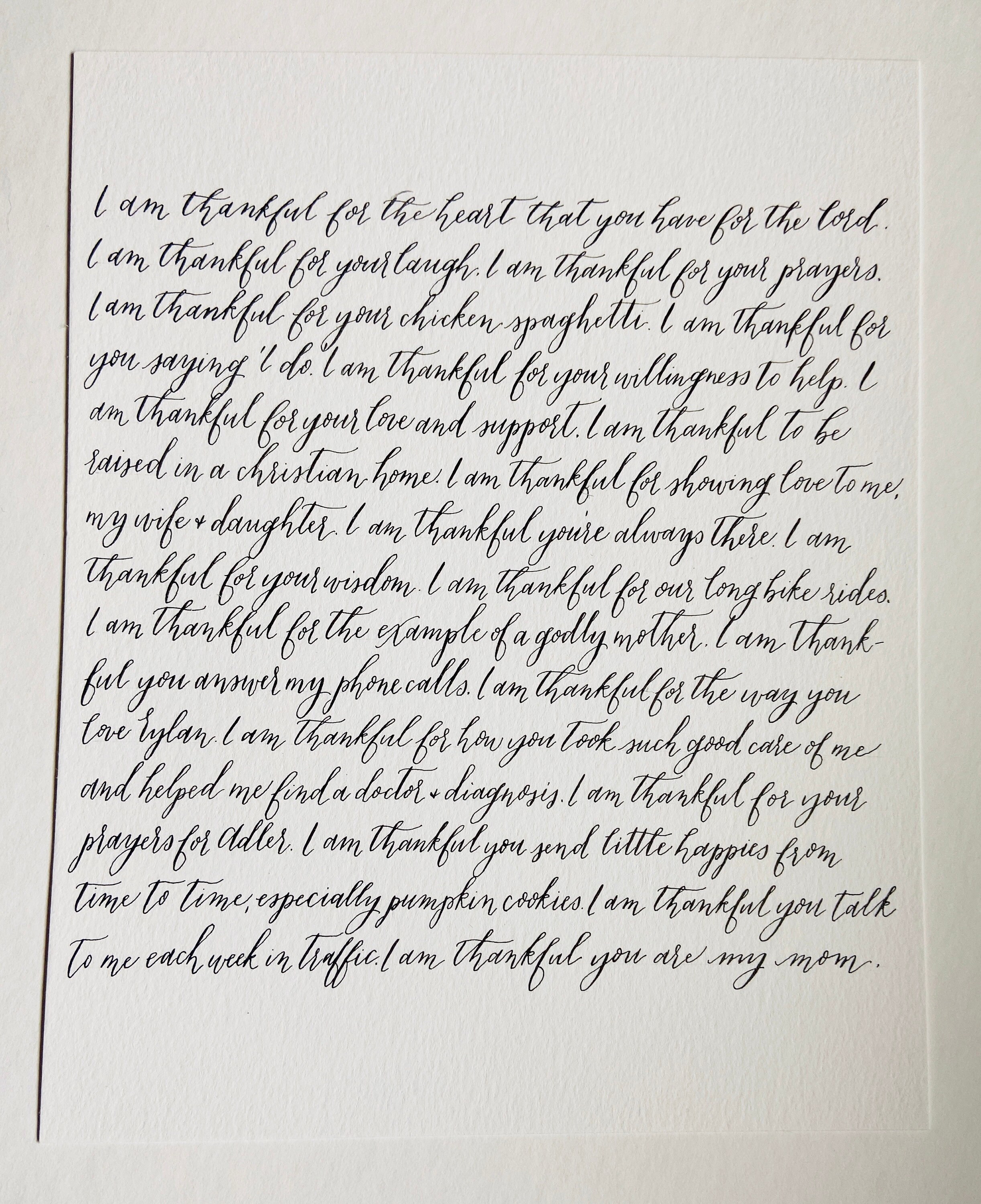 Custom Calligraphy Print 8x10 - Etsy