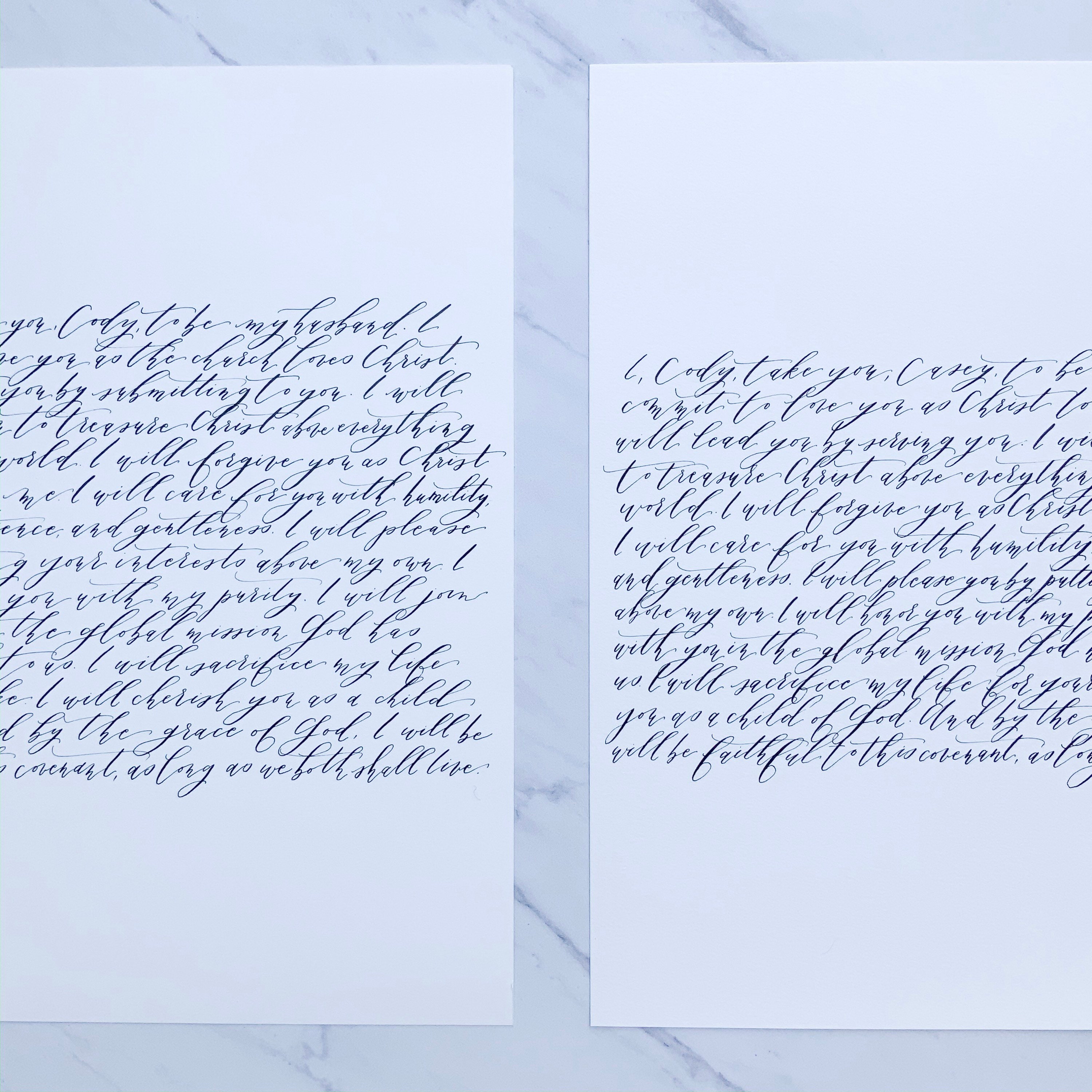 Custom Calligraphy Print 11x14 - Etsy