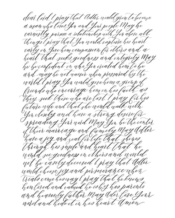 Digital Custom Calligraphy - Etsy