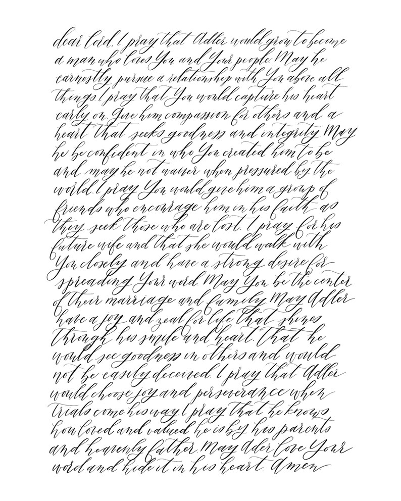 Digital Custom Calligraphy - Etsy