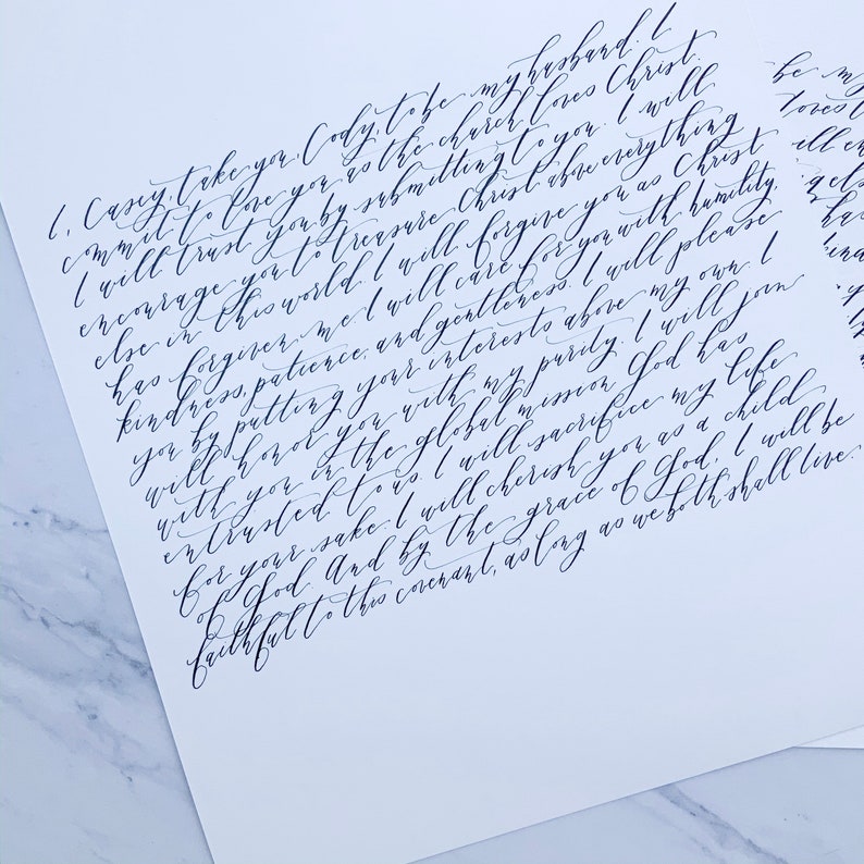 Custom Calligraphy Print 11x14 - Etsy