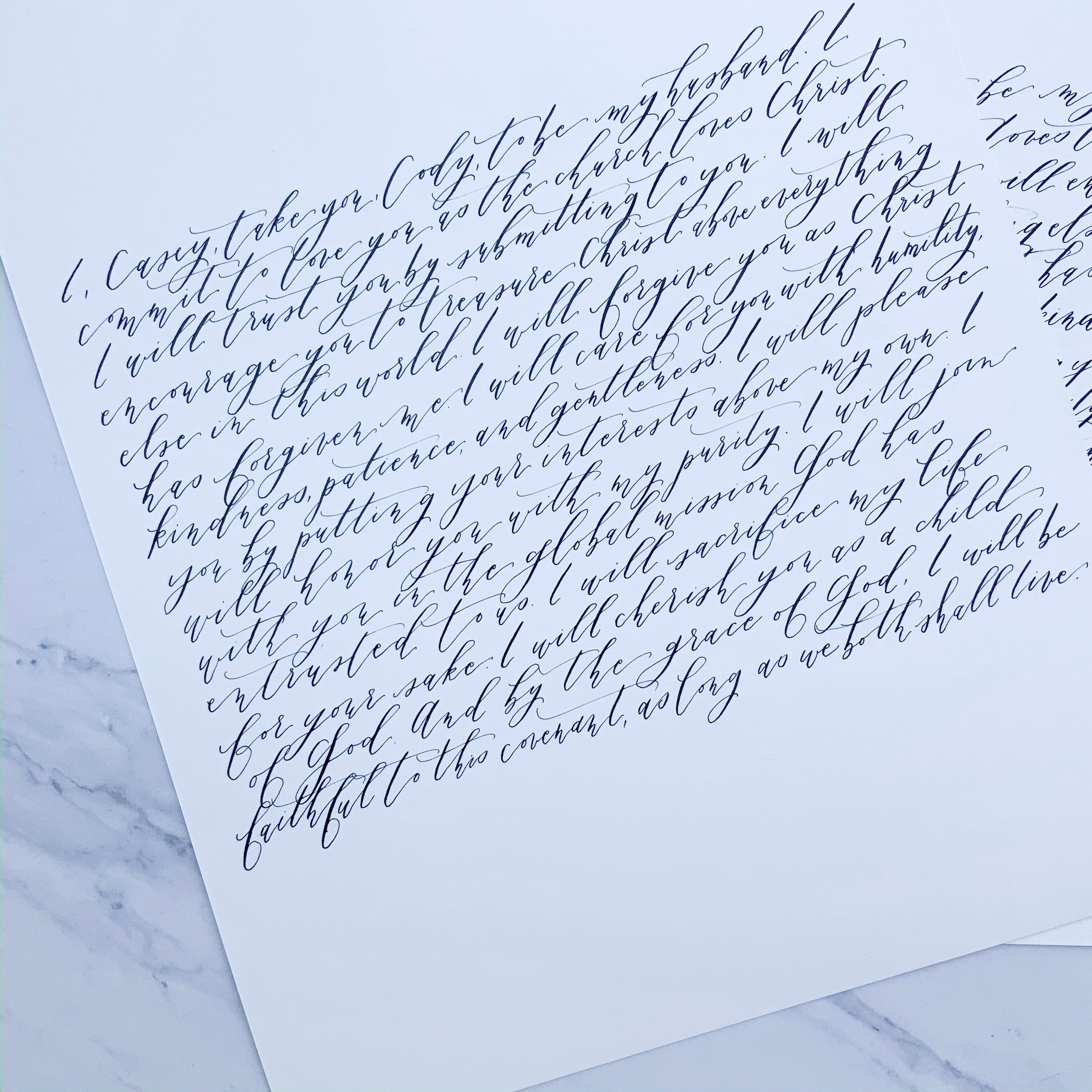 Custom Calligraphy Print 11x14 - Etsy