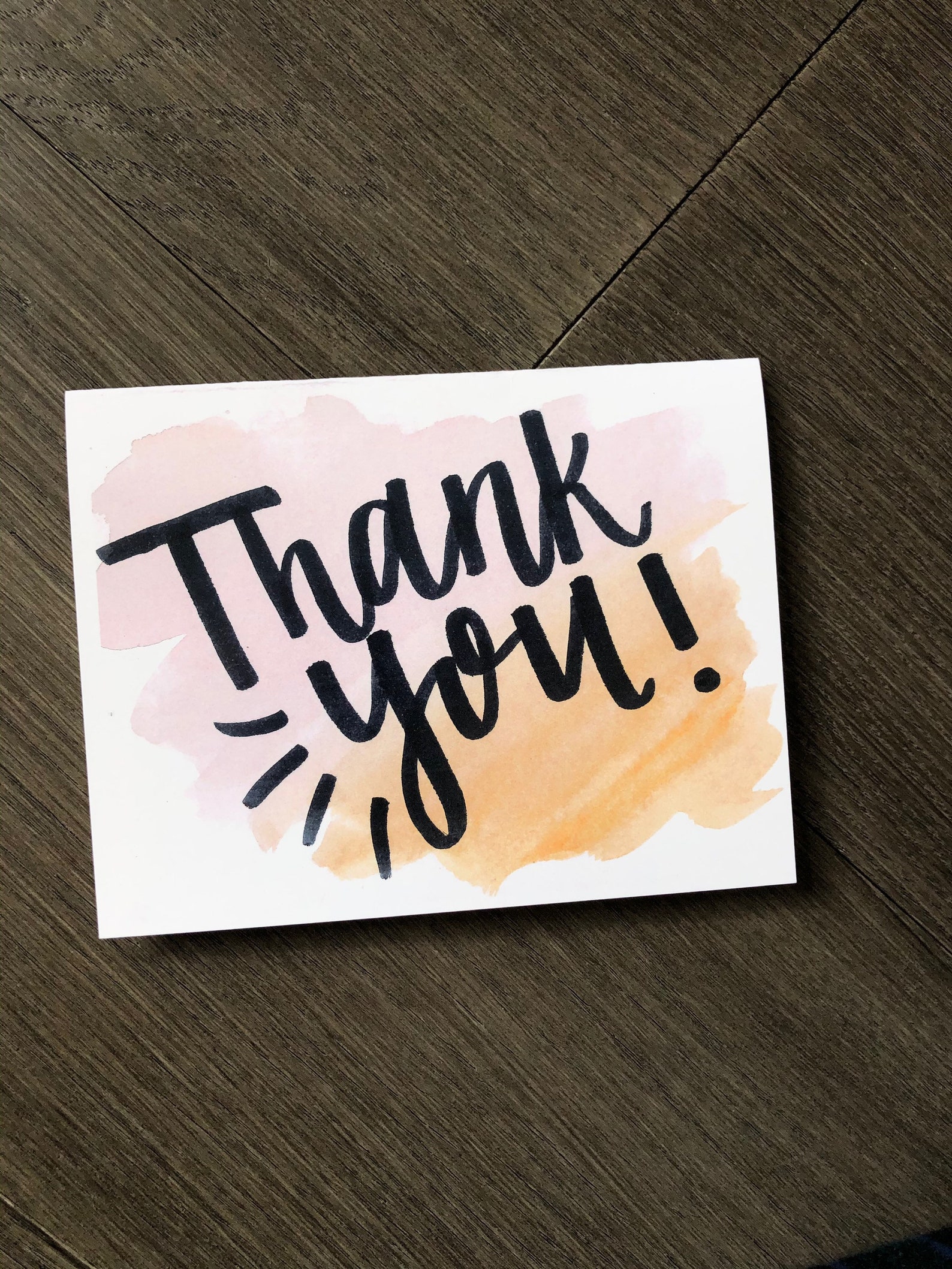 Hand Lettered Thank You Cards Etsy