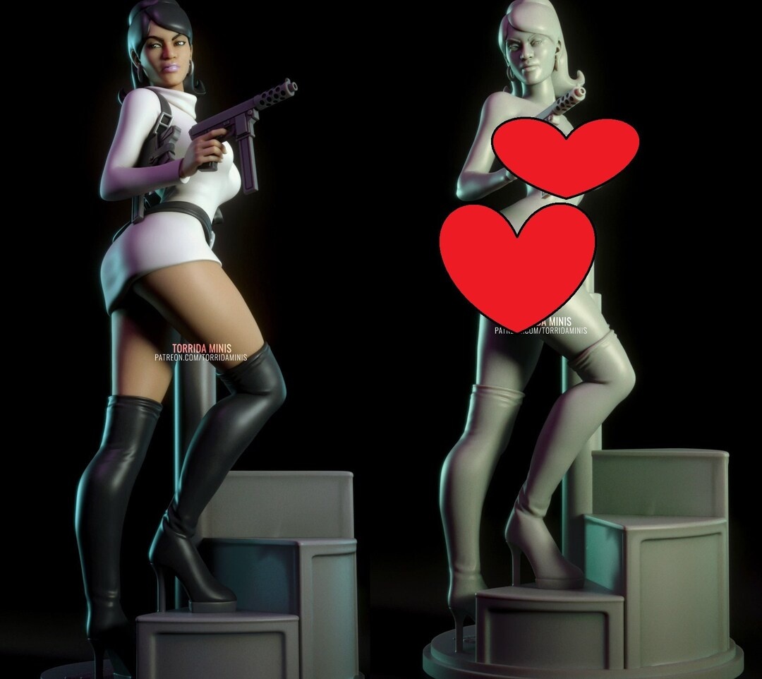 Lara Fan Art 3D 12k PRINTED Resin Model Kit UNPAINTED UNASSEMBLED Sci Fi, Pin Up, Female Fantasy ...