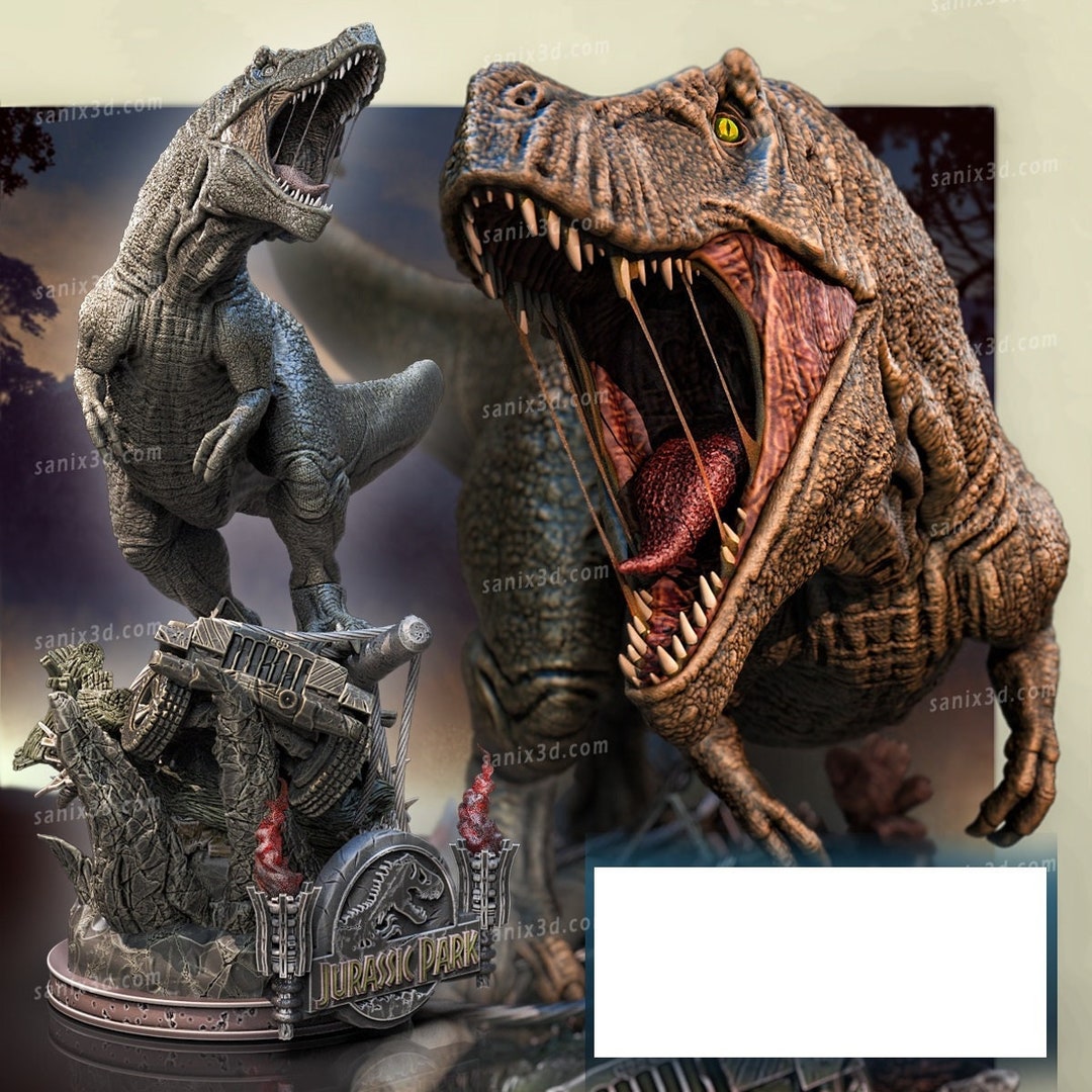 T Rex Fan Art Figure 3D PRINTED 12k Resin Model Kit UNPAINTED ...