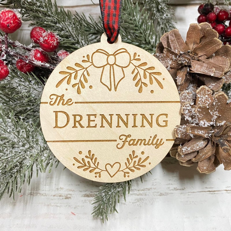 Custom Surname Ornament - Etsy