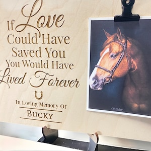 Horse Memorial Gift - Horse Loss Gift, Horse Keepsake, Equine Sympathy ...
