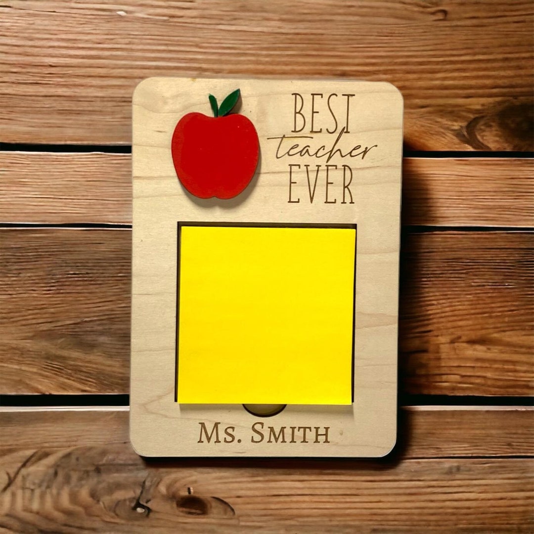 Teacher Appreciation Gift, Personalized Sticky Note Holder, Teacher ...
