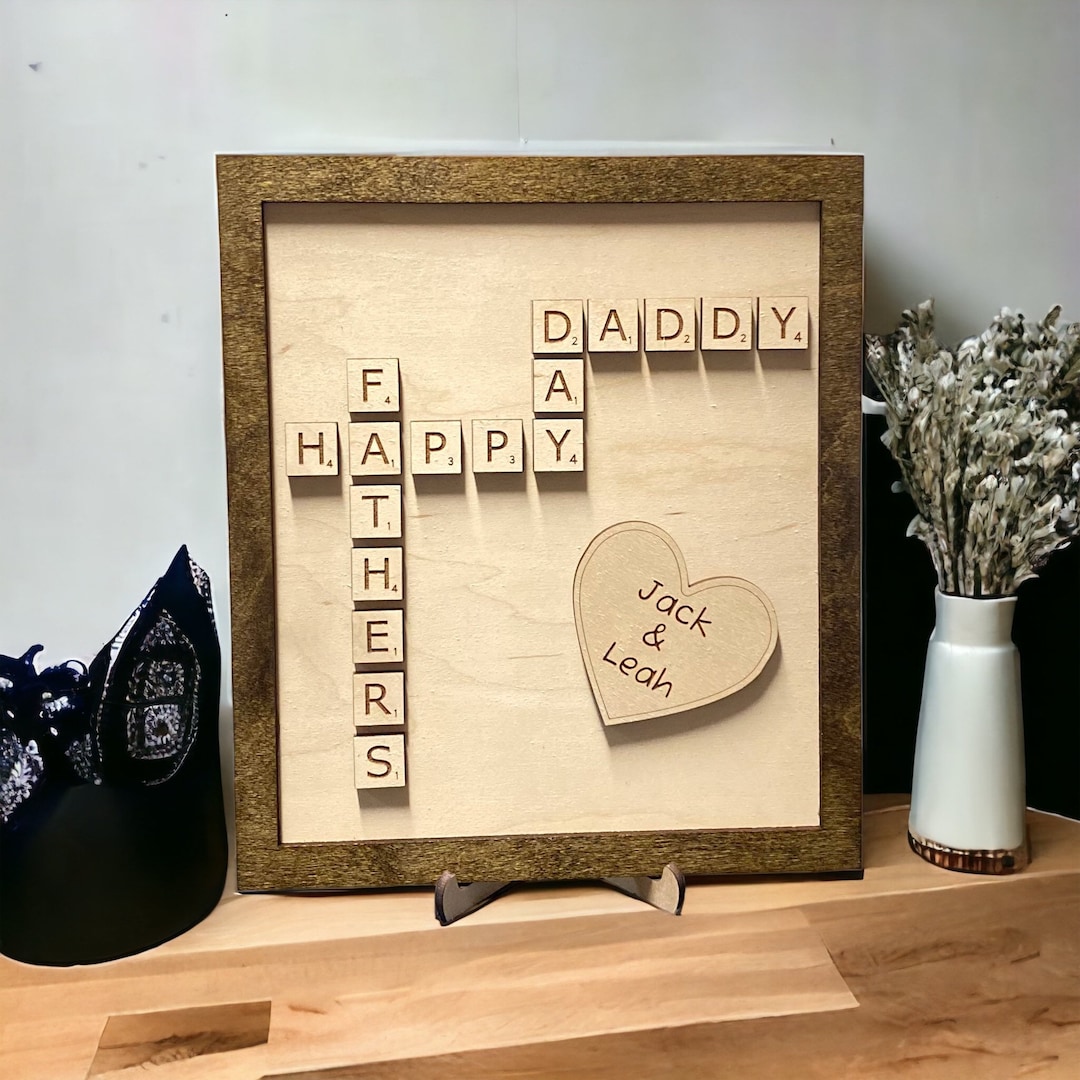 Personalized Happy Fathers Day Custom Daddy Sign Dad Gift From Son ...