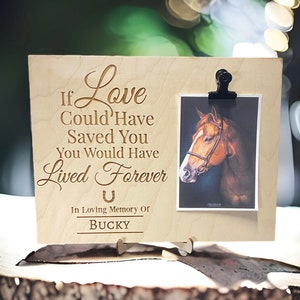 Horse Memorial Gift - Horse Loss Gift, Horse Keepsake, Equine Sympathy ...