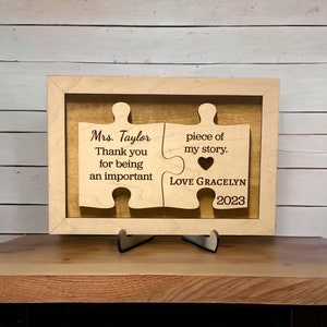 Teacher Appreciation Gift, Personalized Puzzle Sign, Teacher Gift, A ...