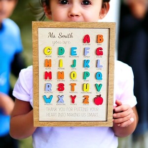 Teacher Appreciation Gift, Personalized Teachers ABC Sign, Teacher Gift ...