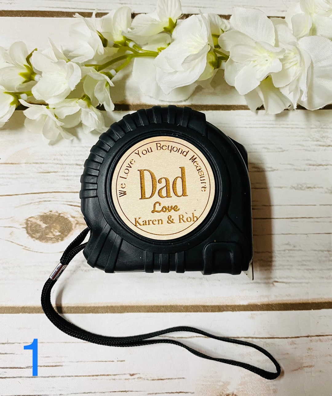 Laser Engraved Fathers Day Dad Grandada Papa Pops 25 Meter Measuring ...