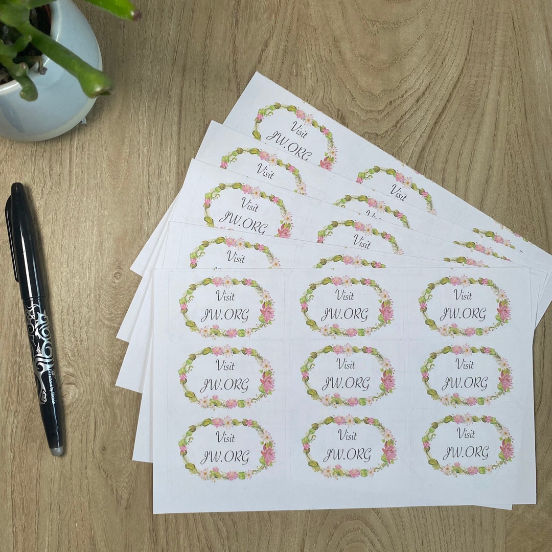 JW Stickers Floral JW.ORG Design - Etsy