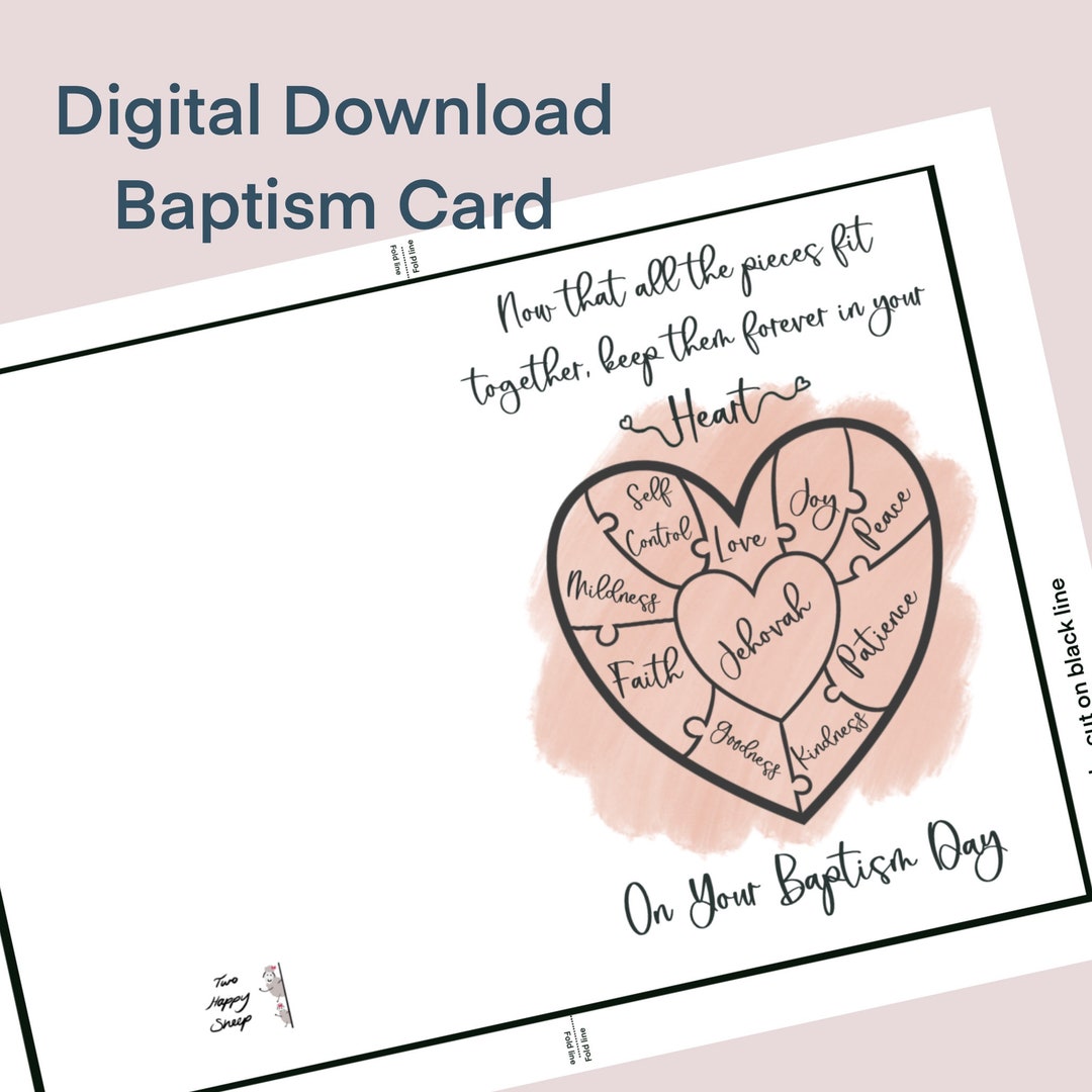 Digital Download Baptism JW Card 2023 - Etsy
