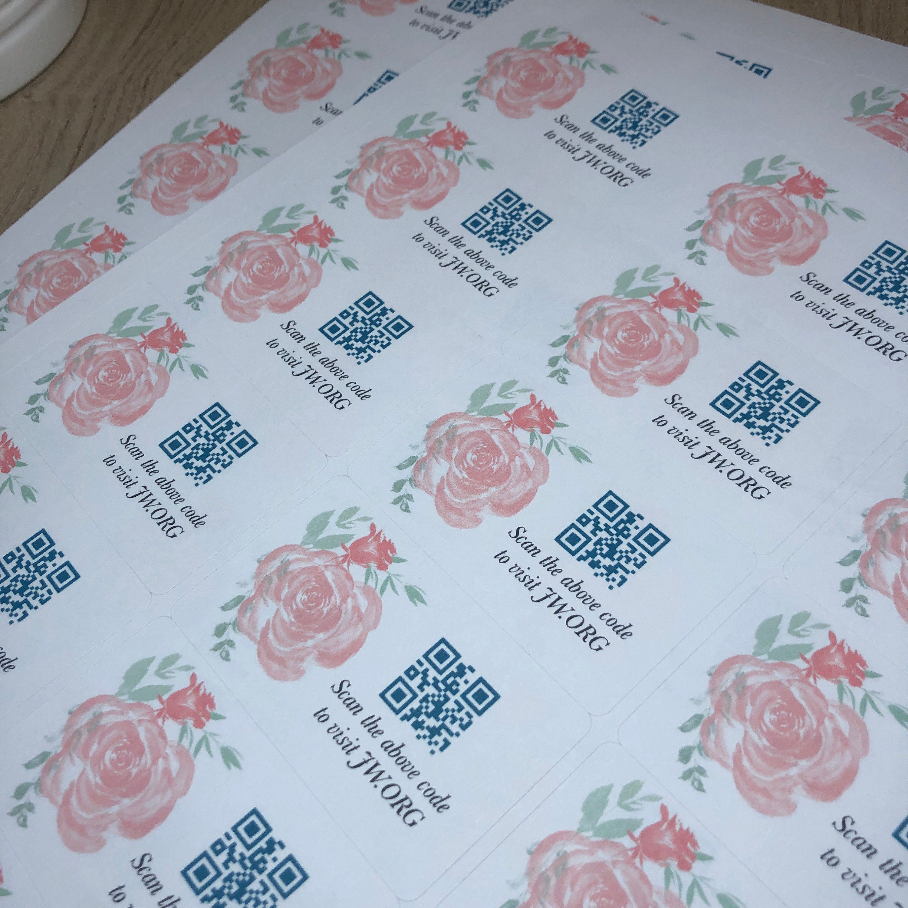 42 Flower JW QR Code Stickers - Etsy UK