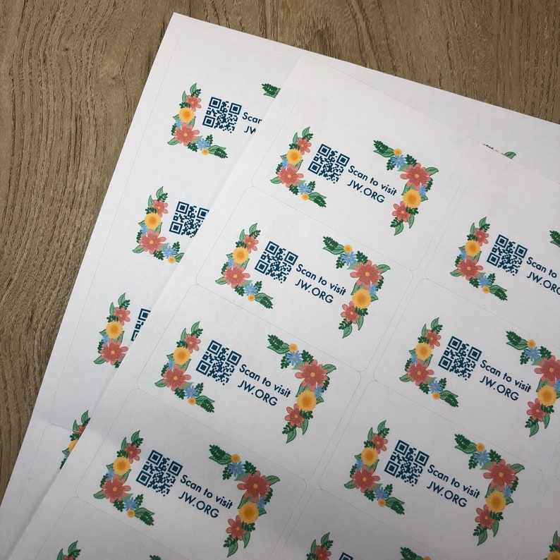 JW Floral Ministry Stickers QR Code | Etsy UK