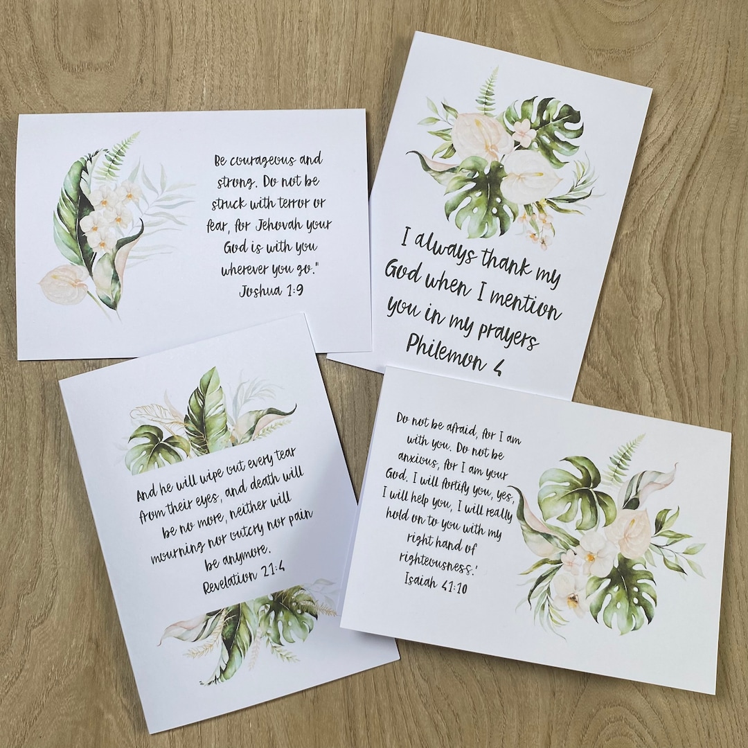 Pack of 4, 8 or 16 Encouraging Cards JW - Etsy