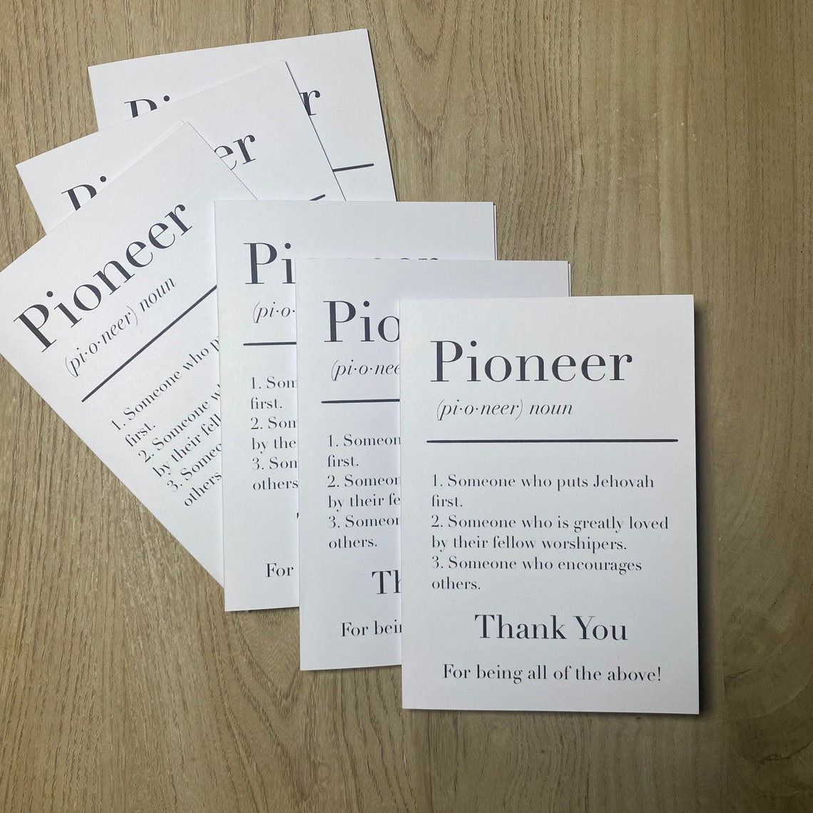 Multipack of Cards Pioneer Cards JW - Etsy
