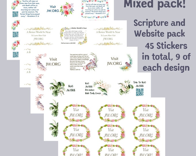 JW Sticker Set | Laminated Vinyl Waterproof Stickers | Youths & Adults ...
