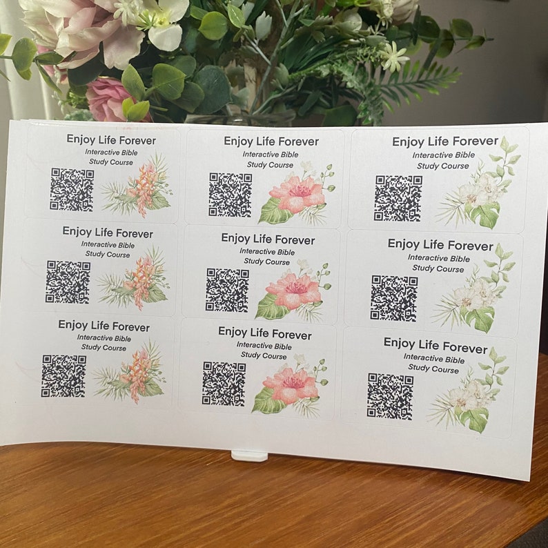 JW Stickers Enjoy Life Forever QR Code Design - Etsy