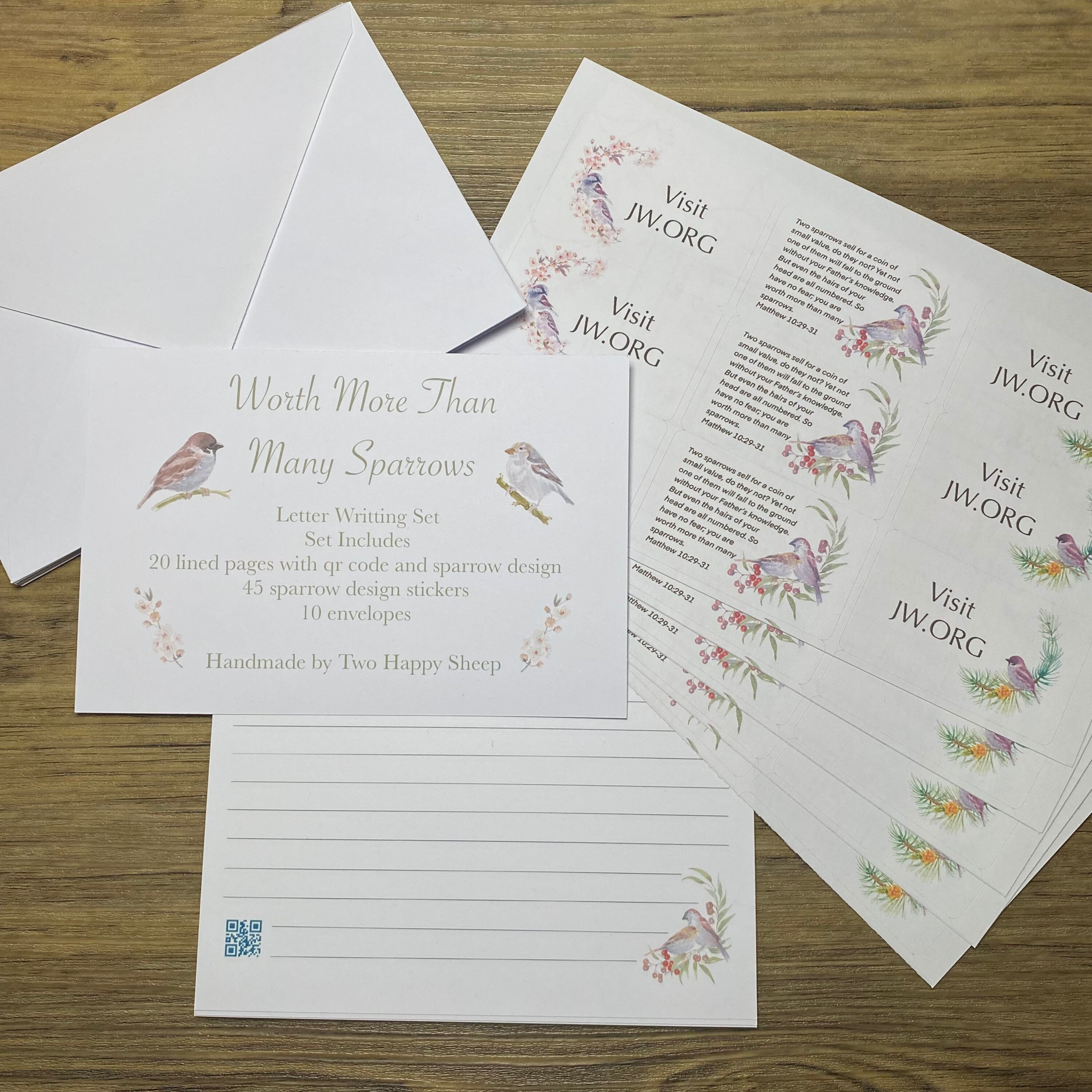 Worth More Than Many Sparrows JW Letter Writing Set - Etsy Australia