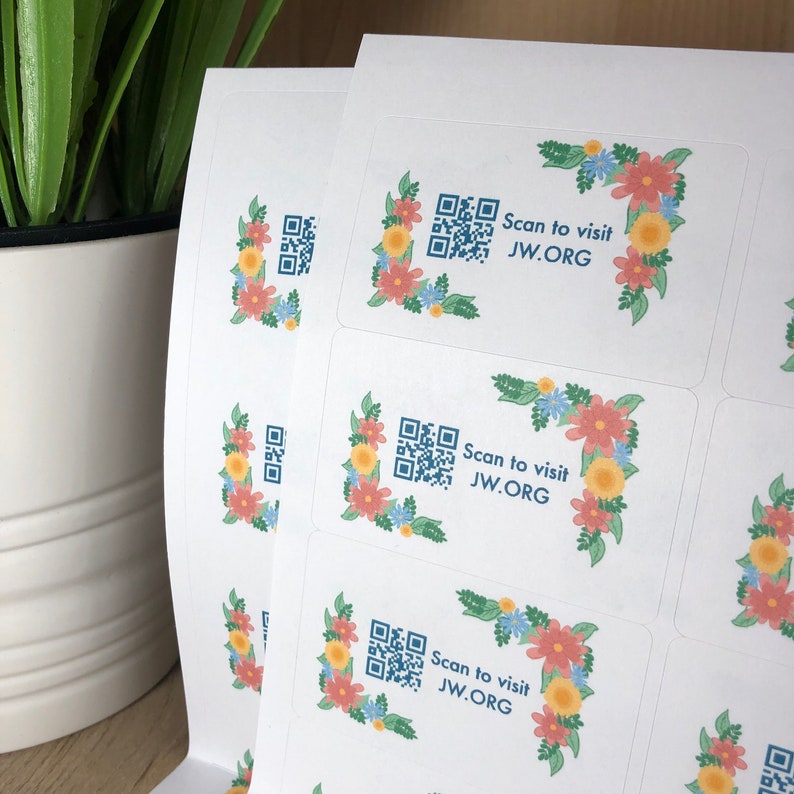 JW Floral Ministry Stickers QR Code | Etsy UK