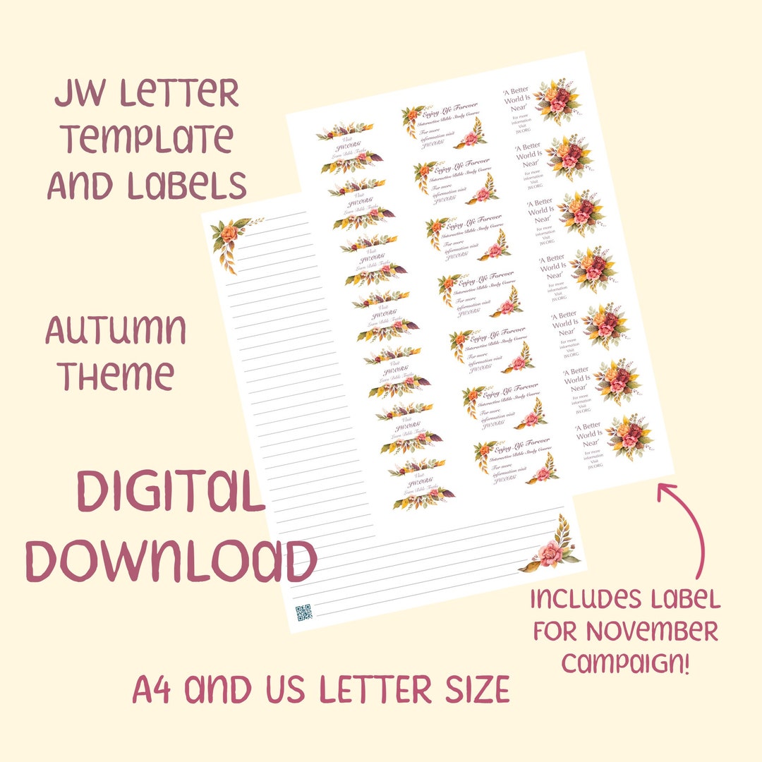 Label and Letter Templates JW - Etsy