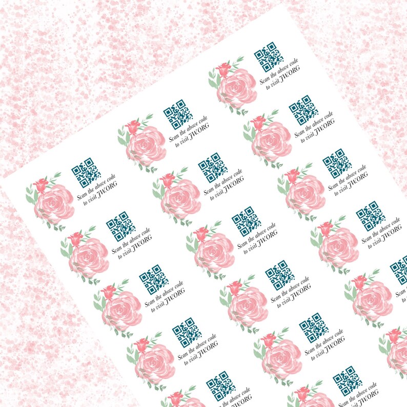 42 Flower JW QR Code Stickers - Etsy