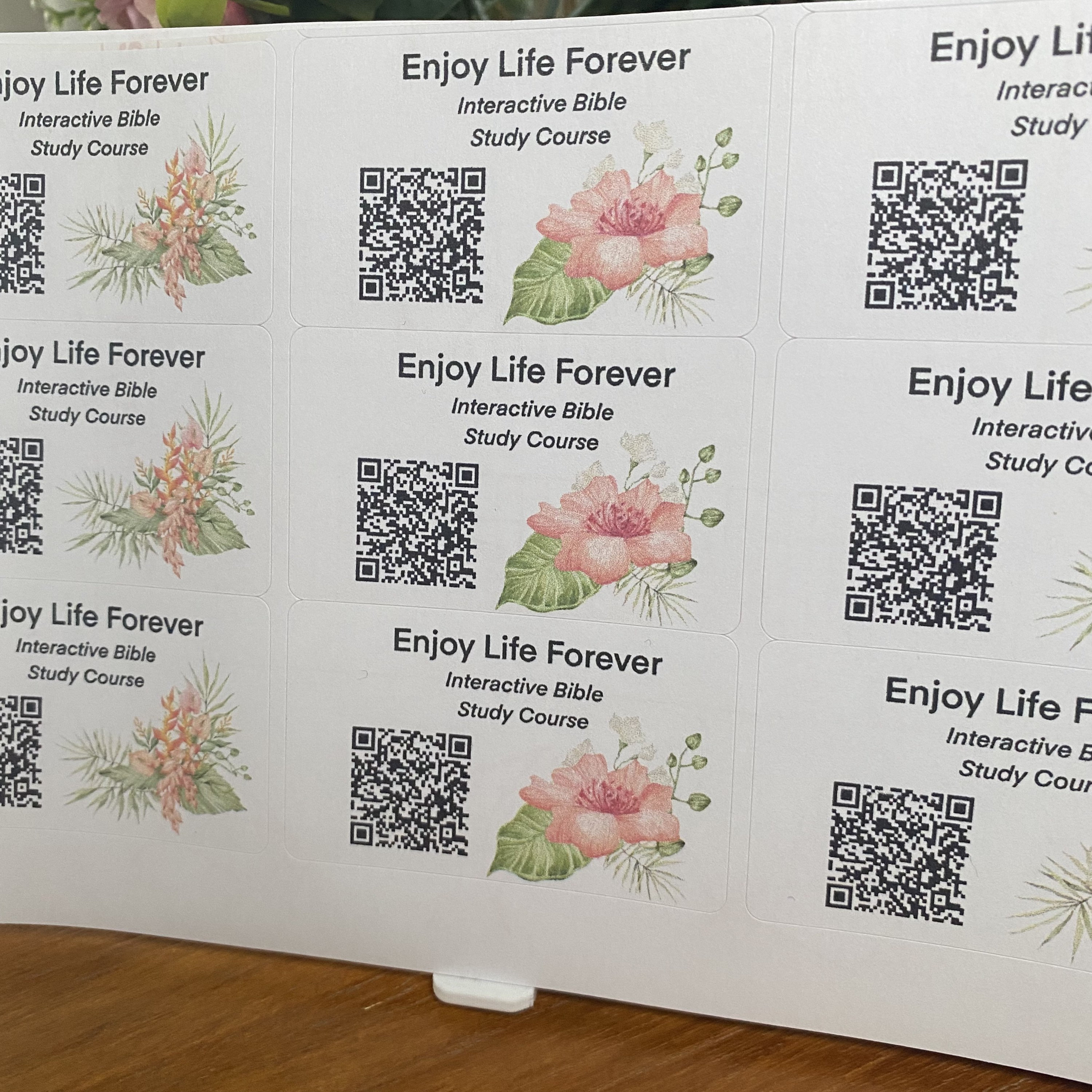 JW Stickers Enjoy Life Forever QR Code Design - Etsy UK