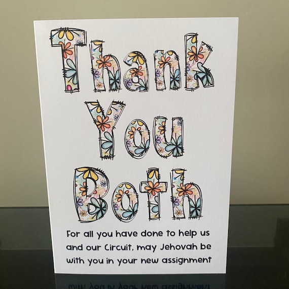 JW Circuit Overseer Thank You Card - Etsy Australia