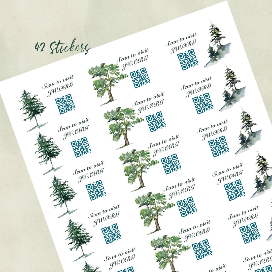 JW Stickers QR Code Website Tree Design - Etsy
