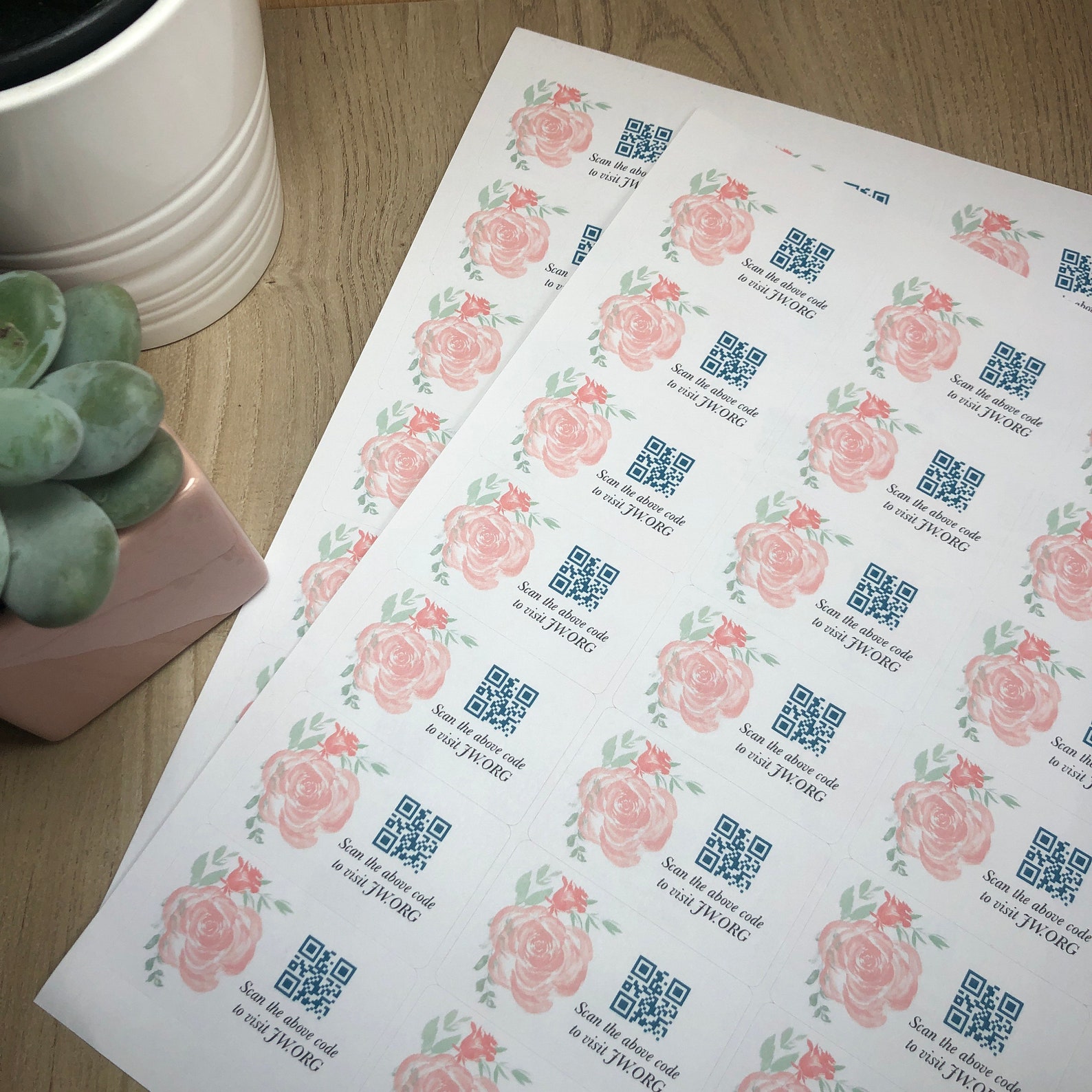 42 Flower JW QR Code Stickers - Etsy UK
