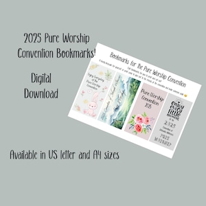 2025 Convention Pure Worship Printable Bookmarks JW - Etsy