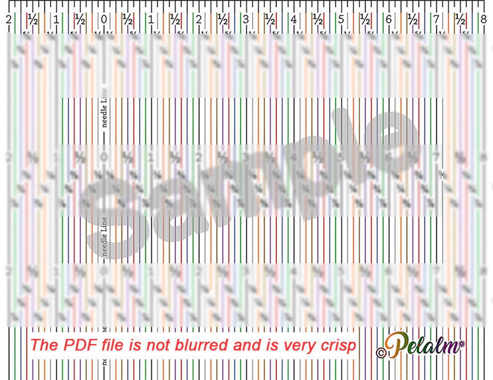 Printable 1/8th Inch Seam Guide Allowance Template - (INCHES) - Gabarit ...