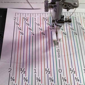 Printable 1/8th Inch Seam Guide Allowance Template - (INCHES) - Gabarit ...