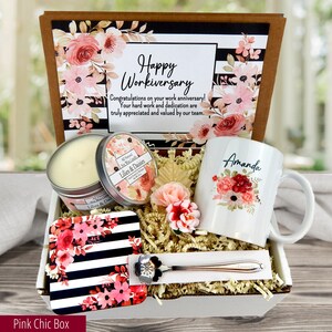 Workiversary Gift Basket for Women - Work Anniversary Gift for Employee ...