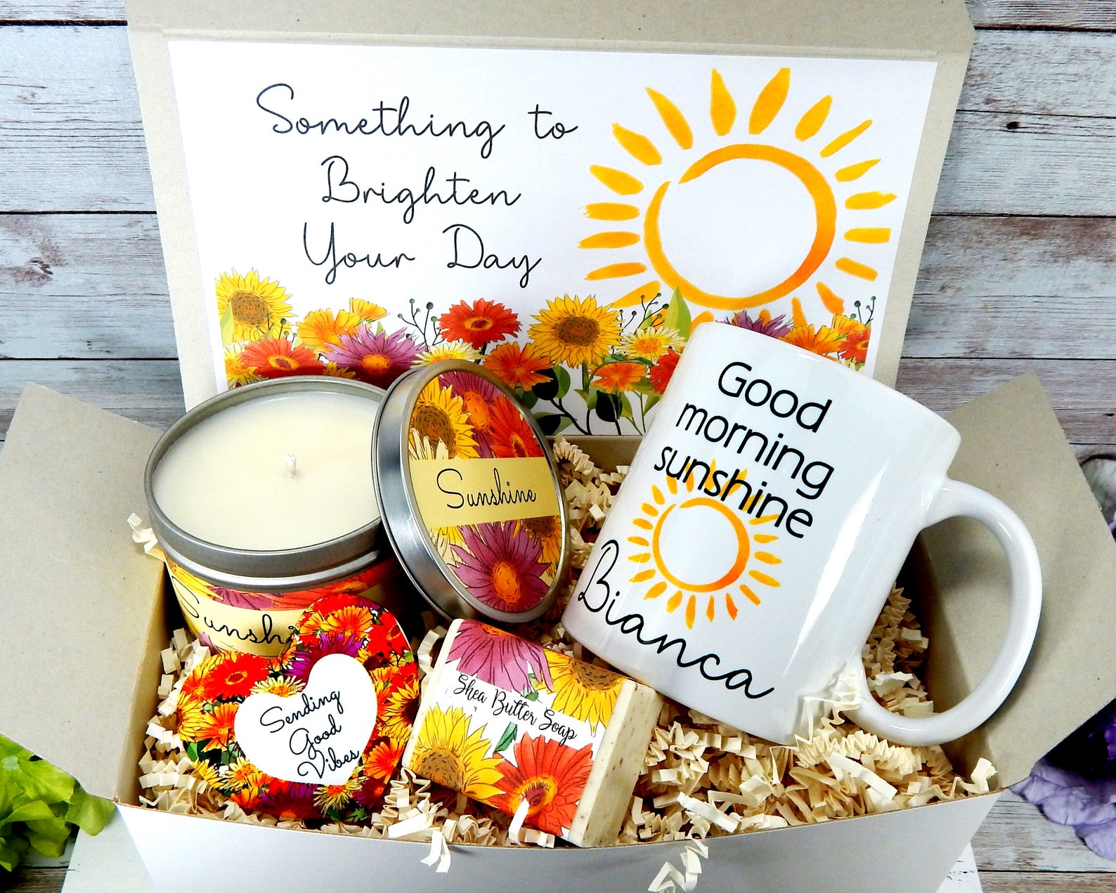 Sunshine Gift Box Brighten Your Day Personalized Sunshine - Etsy
