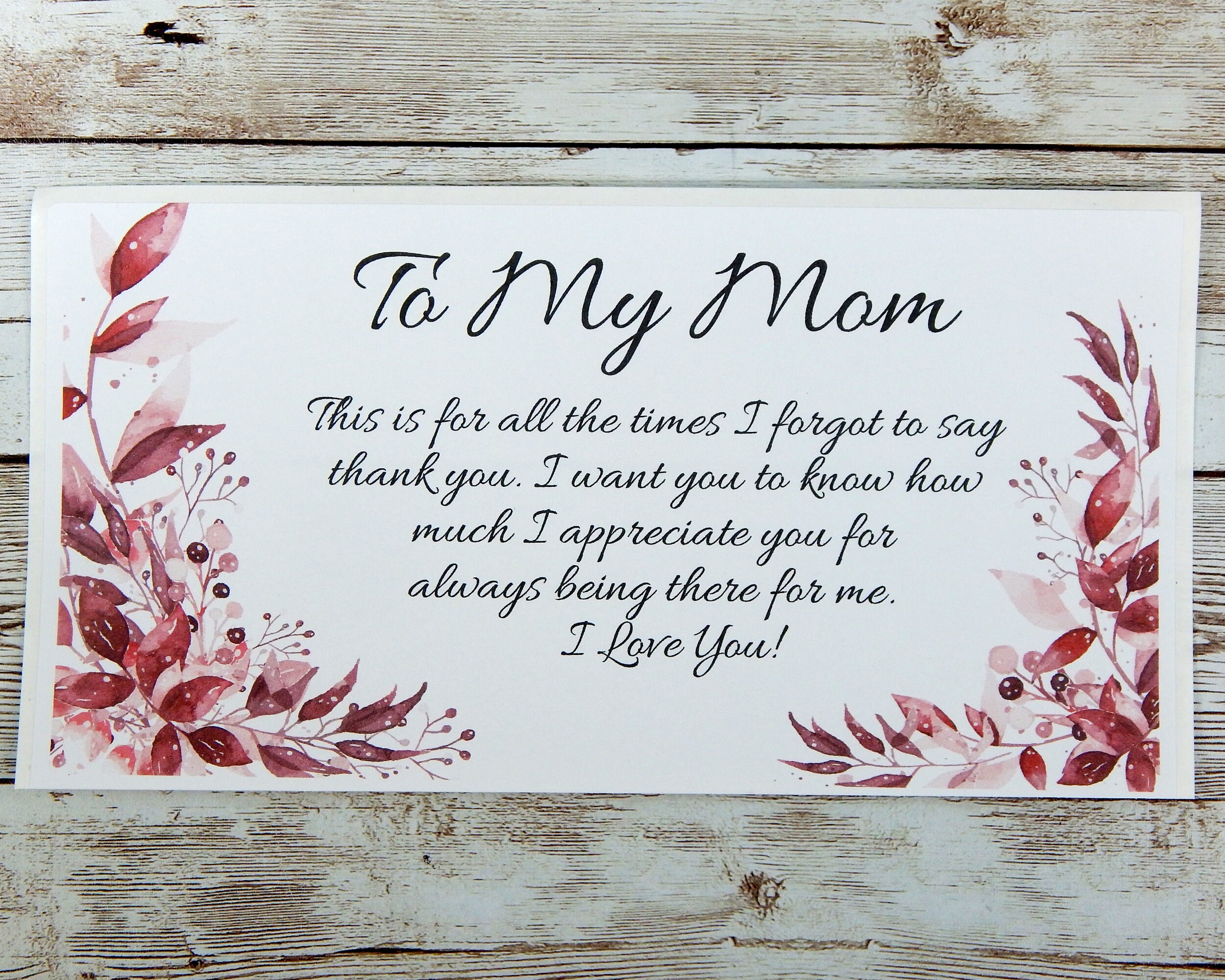 Personalized Gift for Mom Thank You Mom Gift Mom | Etsy