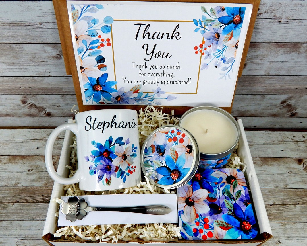Personalized Thank You Gift Basket With Coffee Mug - Etsy