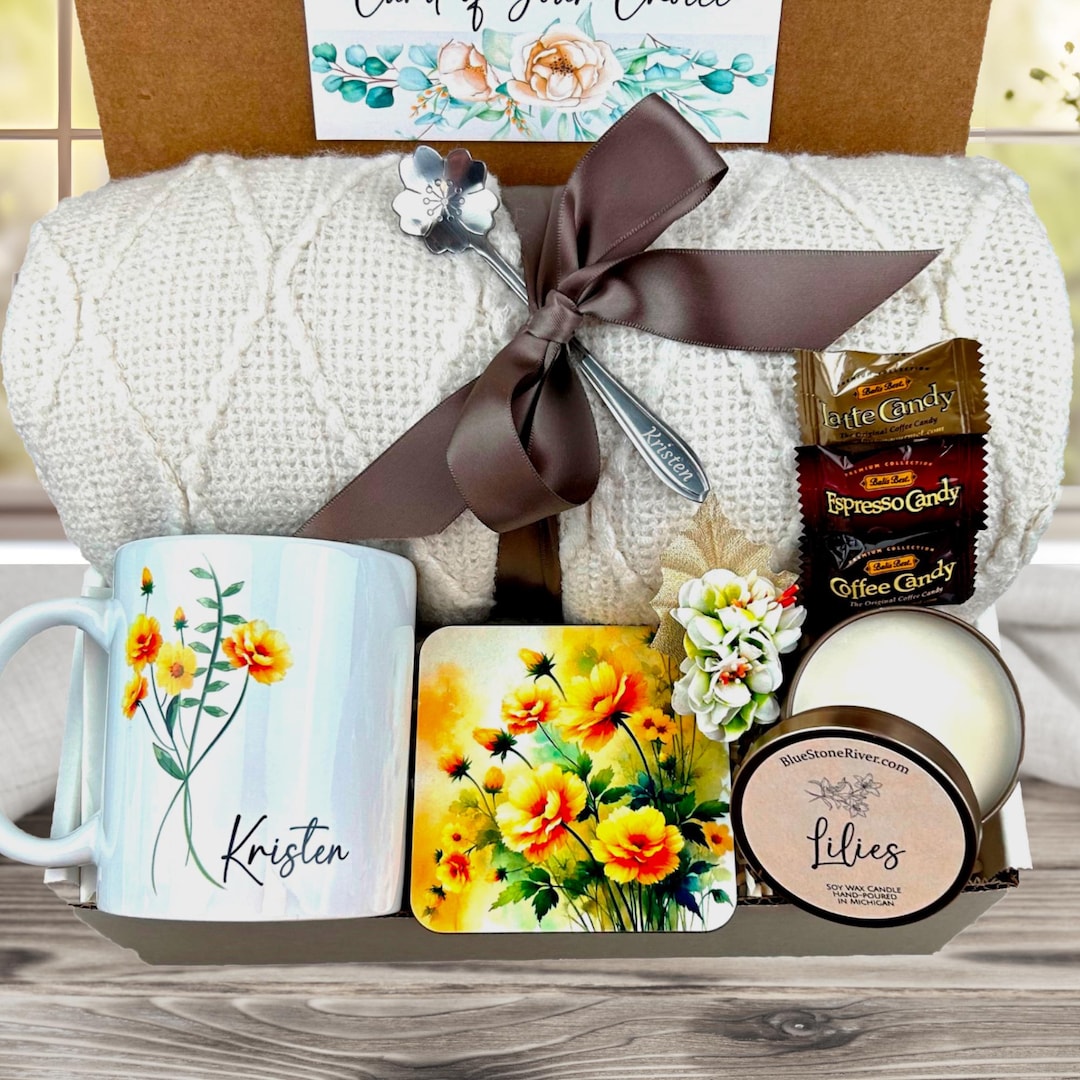 Relaxation Gift Box, Cozy Comfort Gift Basket, Beautiful Gift Basket ...