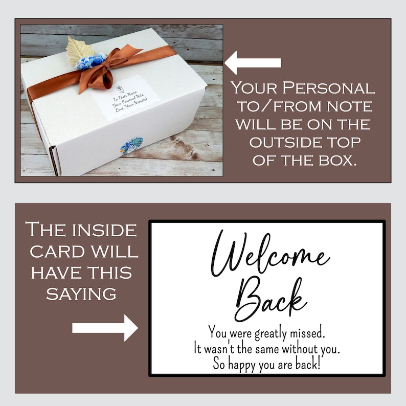 Welcome Back Gift Basket - Personalized Gift for Someone Coming Back ...