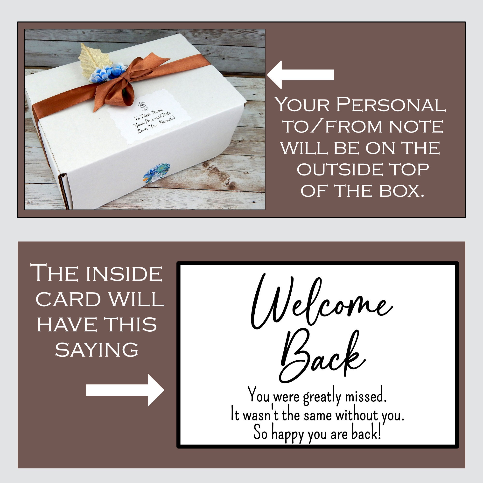 Welcome Back Gift Basket - Personalized Gift for Someone Coming Back ...